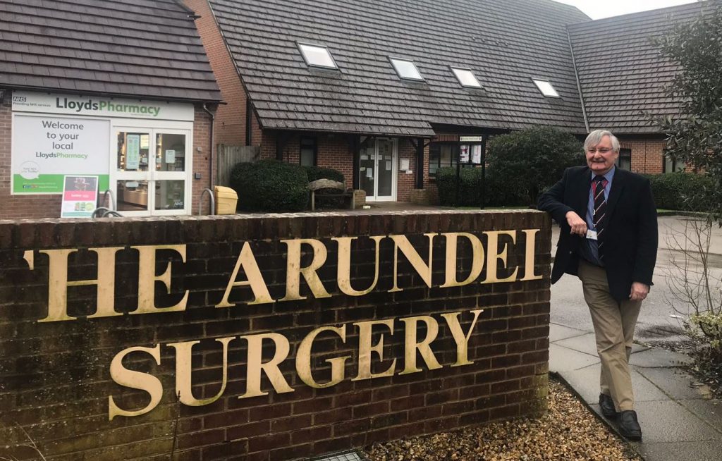 Pictured Dr Peter Venn from QVH ready to see patients at the new clinic ...